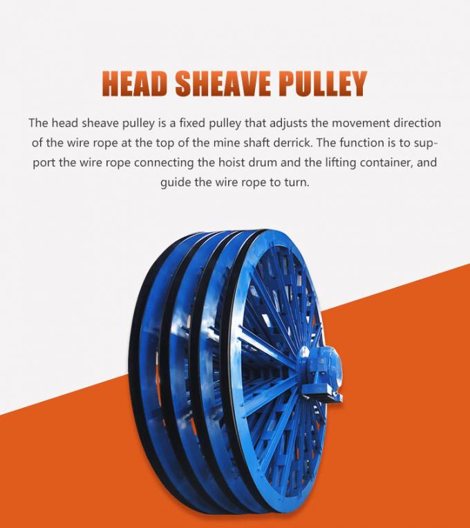 Cast Steel #45 Mining 1000mm Head Sheave Wheel Pulley