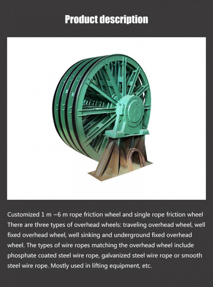 Mining Winch Hoisting Casting Steel Pulley Head Sheave Wheel